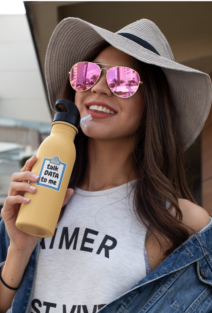 Talk DATA To Me Bubble-free stickers | Behavioral Buzz